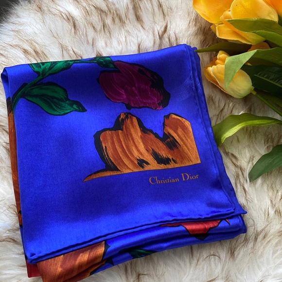 Dior | Accessories | Christian Dior Silk Scarf | Poshmark
